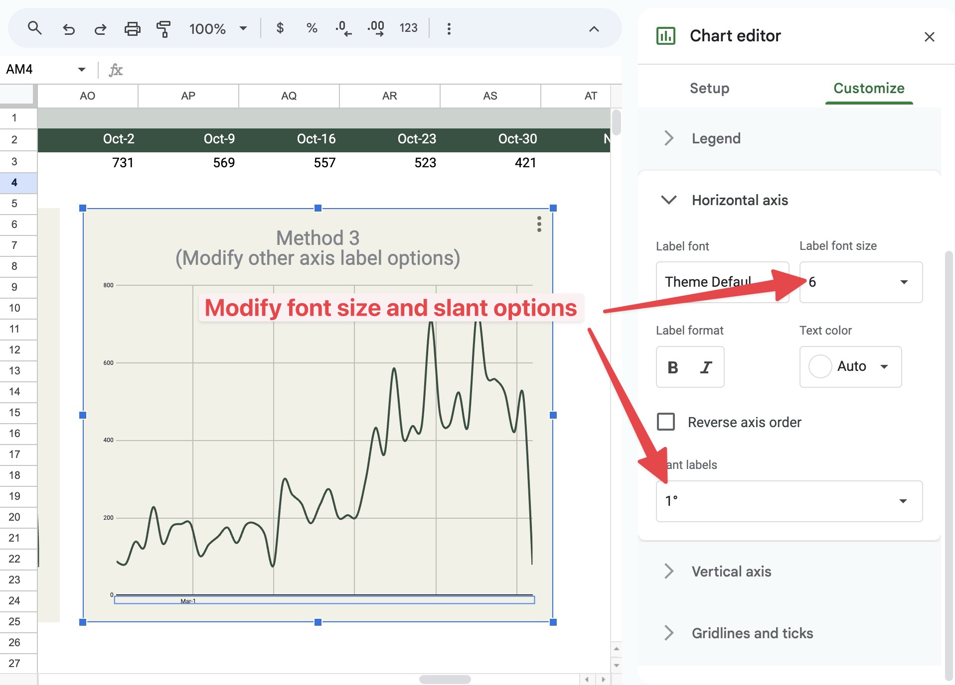 How to turn off axis labels in Google Sheets charts - Plus